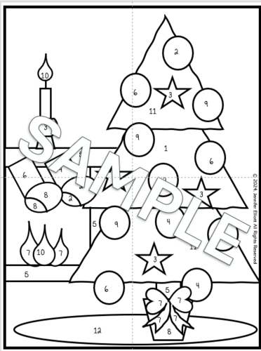 Adding Fractions - Year 6 Colour-by-number worksheet (Christmas/holiday ...