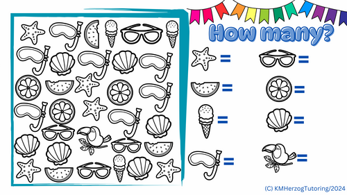 Eye spy Count how many worksheet | Teaching Resources