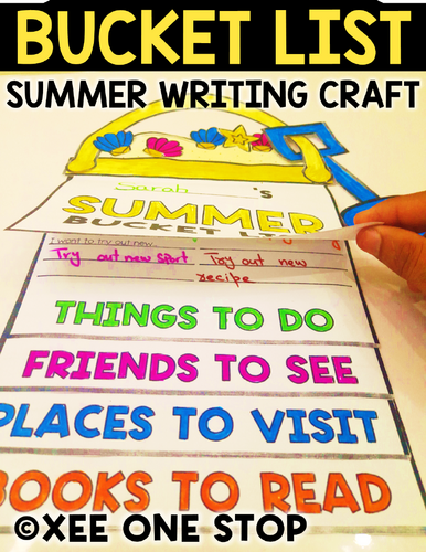 End of Term Year Summer Bucket List Writing Craft | Teaching Resources
