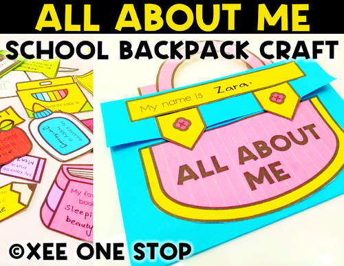 All About Me Bag Craft Back to School | Teaching Resources