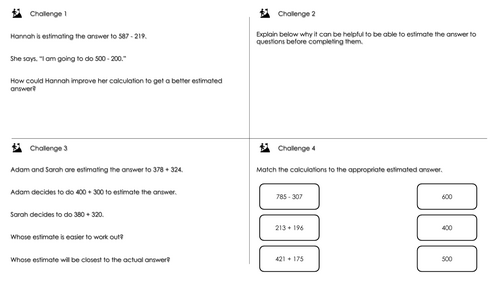 Year 3 Addition and Subtraction - Estimate Answers Lesson | Teaching ...