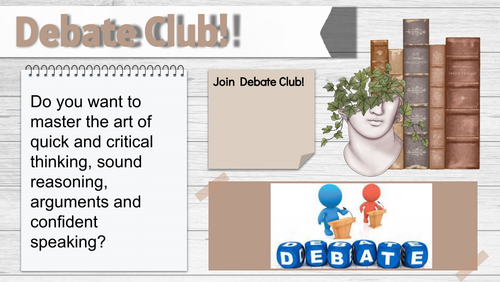 Why Join Debate Club Presentation | Teaching Resources