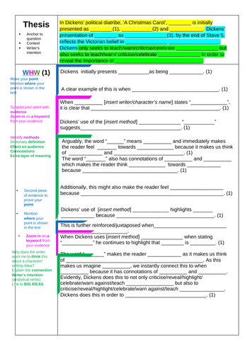 Heavily scaffolded essay practice - ACC | Teaching Resources