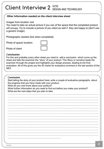 GCSE Design & Technology NEA Support Booklet | Teaching Resources GCSE Design & Technology NEA Support Booklet | Teaching Resources