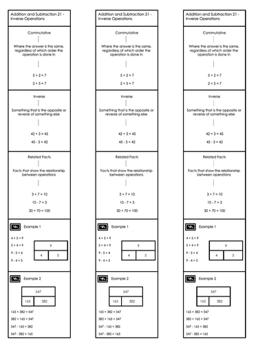 Year 3 Addition and Subtraction - Inverse Operations Lesson | Teaching ...