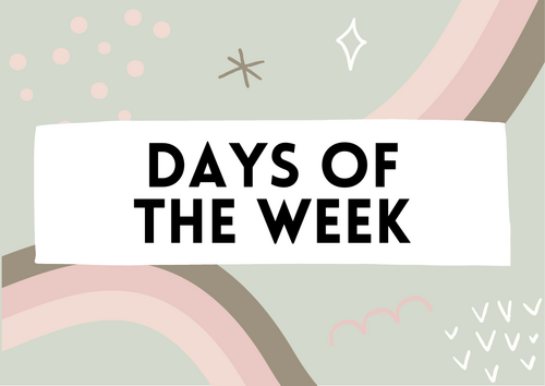 Pastel Days of the Week Display | Teaching Resources