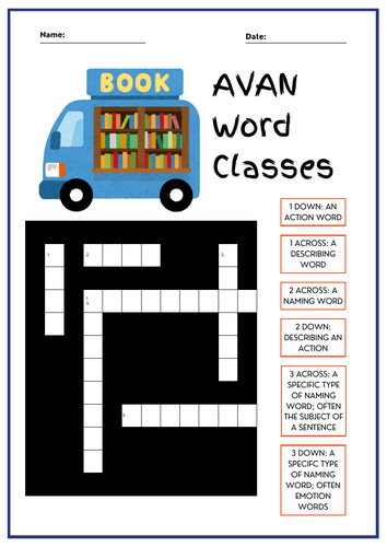 Skills Building - Word Classes (AVAN) | Teaching Resources