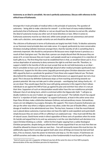 A Level RS A* Essay - Euthanasia | Teaching Resources