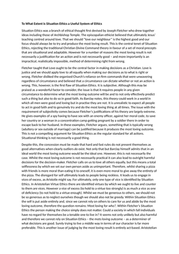 A Level Rs A* Essay - Situation Ethics | Teaching Resources