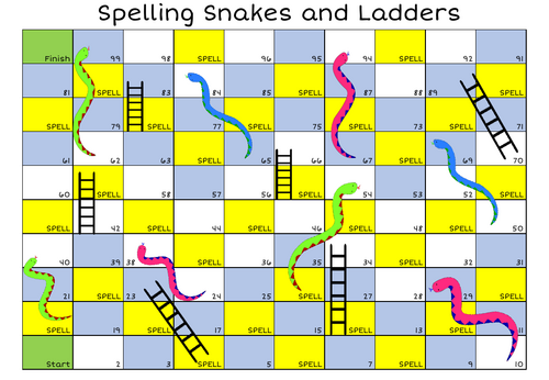 Spellings Snakes and Ladders | Teaching Resources