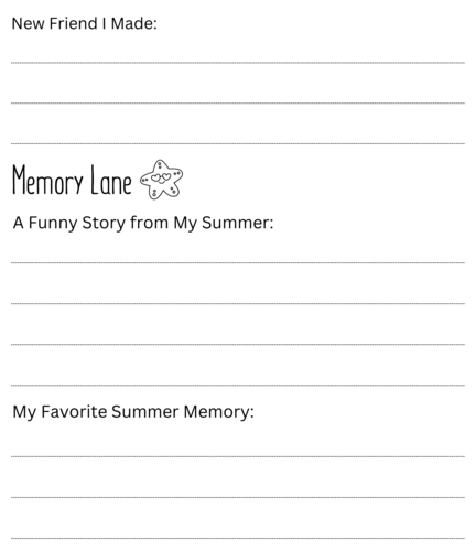 Printable What Did You Do This Summer Worksheet - What I Did Over ...