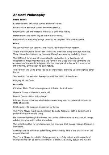 OCR RS Religion and Philosophy Revision Megasheet | Teaching Resources