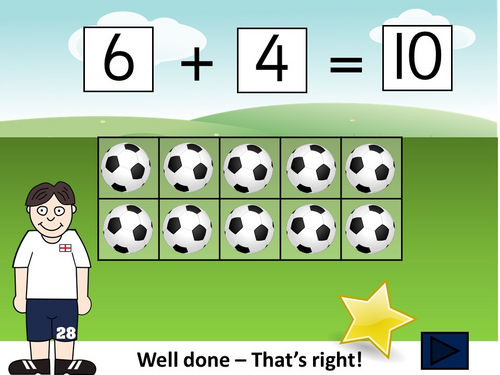 EURO Football Ten-frame Number Bonds to Ten | Teaching Resources