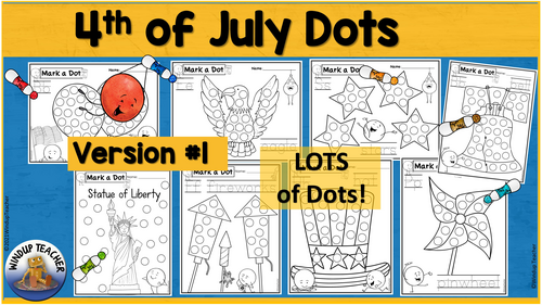 Fourth of July Bingo Dot Dauber Worksheets - Do-A-Dot Marker | Teaching ...
