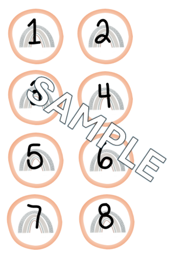 Muted/Neutral Rainbow Display Pack - Orange/Brown - Peg, Drawer and ...