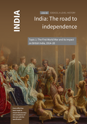 A Level History: India Revision Guide: The Road to Independence (Paper ...