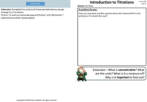 Introduction to Titrations Lesson - Alchemist Emporium | Teaching Resources