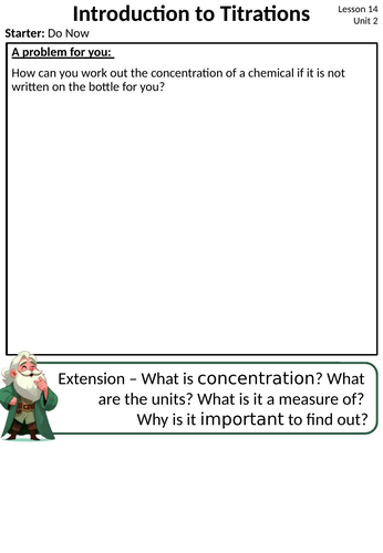 Introduction to Titrations Lesson - Alchemist Emporium | Teaching Resources