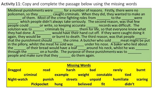 Crime and Punishment in Medieval England | Teaching Resources