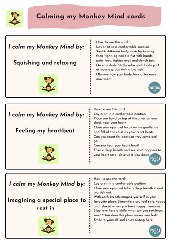 Calming mindfulness activity cards | Teaching Resources