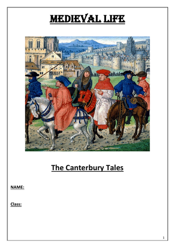 KS3 Medieval Life through the Canterbury Tales - Lesson 2-4 (with work ...