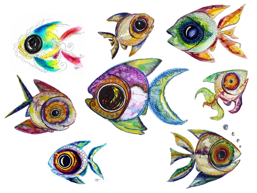 Fish Project - Lesson 2 - Watercolour artist study on Scarpace ...