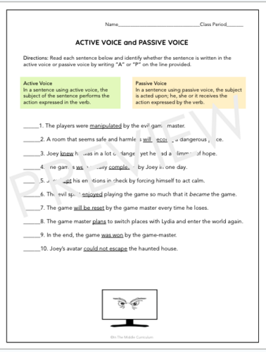 Verbals, Voice and Mood | Teaching Resources