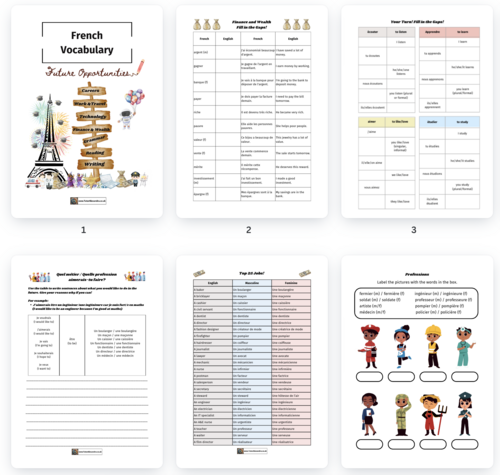 FRENCH New GCSE Vocab Workbook: Work and Jobs | Teaching Resources