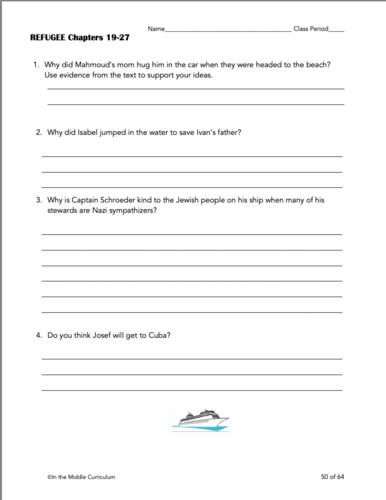 Refugee by Alan Gratz Novel Study Unit | Teaching Resources