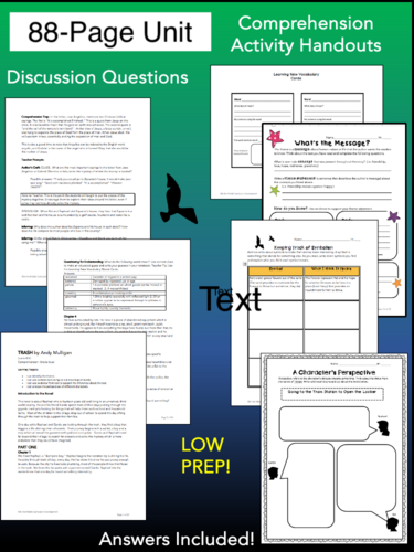 Trash by Andy Mulligan Novel Study Unit | Teaching Resources