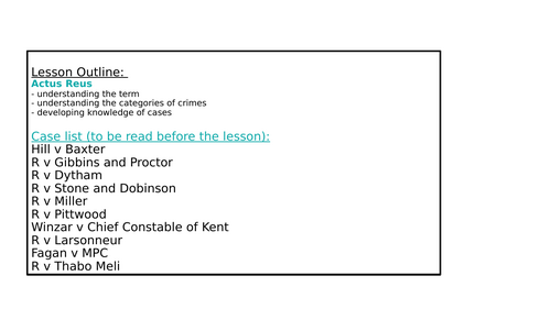 AQA A-LEVEL CRIMINAL LAW BUNDLE | Teaching Resources