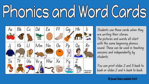 Phonics and word cards | Teaching Resources