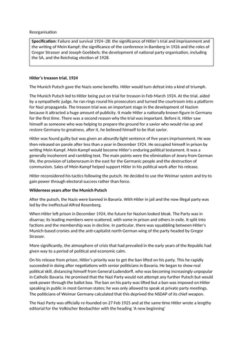 The Survival of the Nazis – 1924-28 - Germany - IAS History | Teaching ...