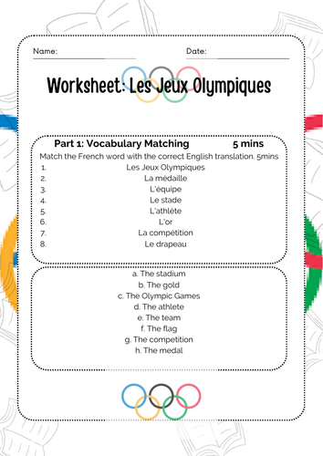 Les Jeux Olympiques | Teaching Resources