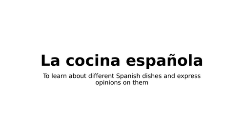 Spanish Food - La comida espanola | Teaching Resources