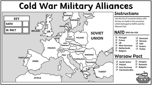 Cold War Maps - Editable | Teaching Resources