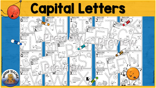 Alphabet Do-A-Dot Marker Printables - Capital Letter Dot Dauber ...
