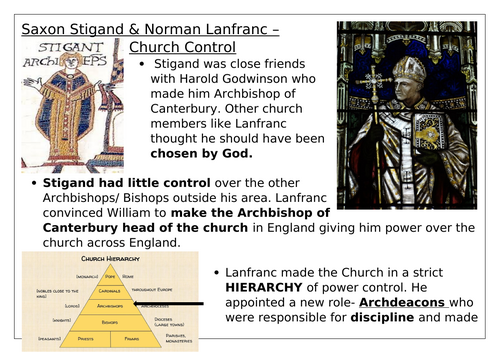The Normanisation of the Church-Lanfranc | Teaching Resources