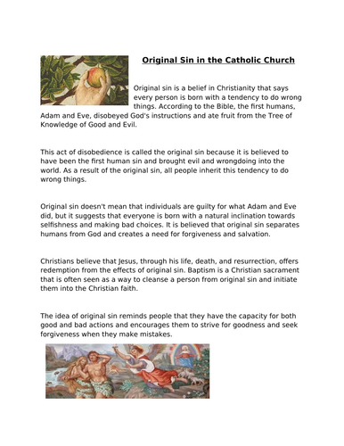 NEW RED - Catholic - Yr 8 - Creation and Covenant Scheme of Work Fully ...