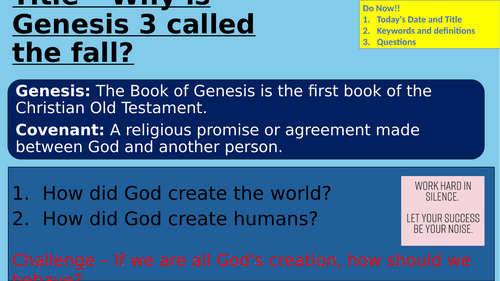NEW RED - Catholic - Yr 8 - Creation and Covenant Scheme of Work Fully ...