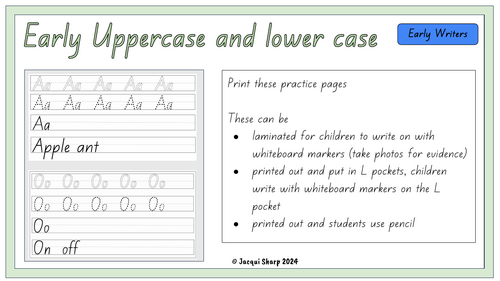 Early Uppercase and lower case | Teaching Resources