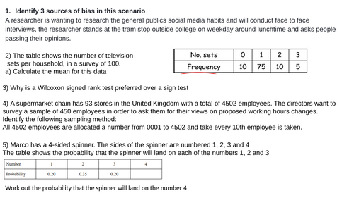 Edexcel A level statistics: 13. Discrete random variables | Teaching ... Edexcel A level statistics: 13. Discrete random variables | Teaching ...