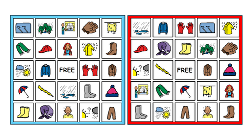 Rainy Day Bingo Game with Symbols | Teaching Resources