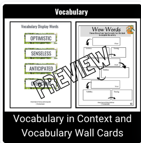 THE EYES AND THE IMPOSSIBLE Novel Study | Teaching Resources