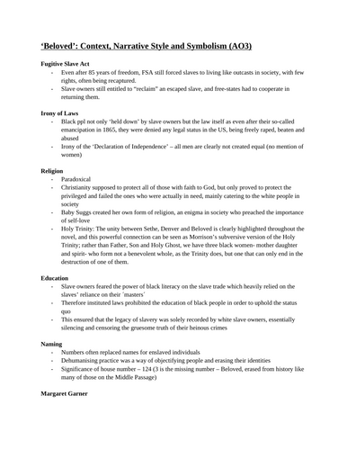 Edexcel English Literature Prose Context and Style (Unit 3 - Women in ...