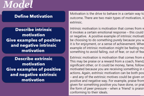 Cambridge Technicals Sport Unit 19 Sport Psychology LO1 Goal Setting ...