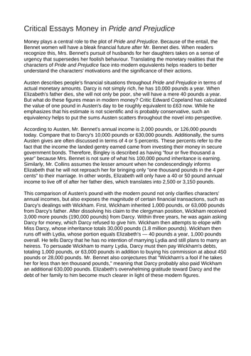 AQA English Literature GCSE Pride and Prejudice Essay planning ...