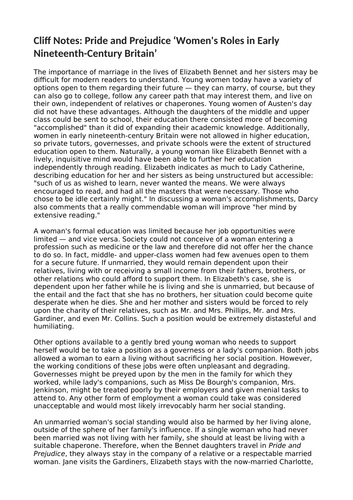 AQA English Literature GCSE Pride and Prejudice Essay planning ...