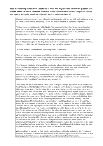 AQA English Literature GCSE Pride and Prejudice Essay planning ...