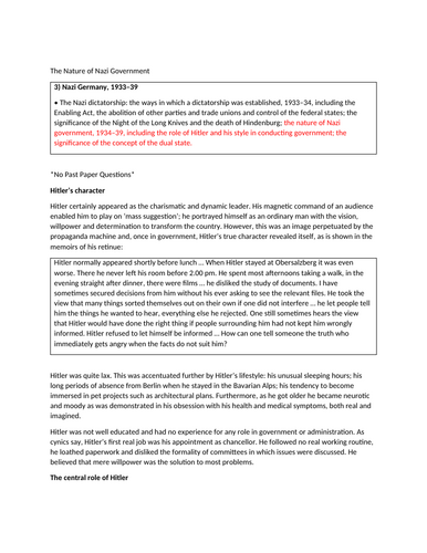 The Nature of Nazi Government – 1933-1939 - Germany - IAS History ...